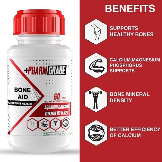 PharmGrade Calcium Bone Aid - 60 Tabs – BigFlex Lifescience Pvt Ltd